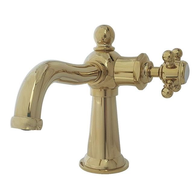 Nautical Single-Handle Bathroom Faucet with Push Pop-Up, Polished Brass ...