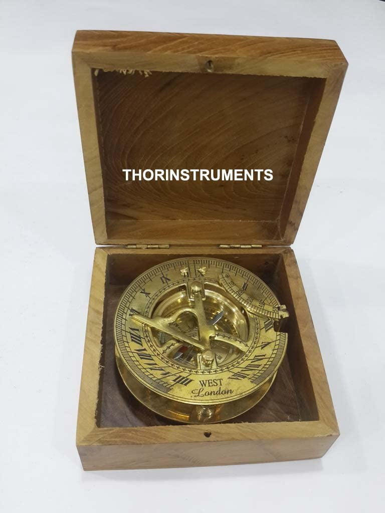 Nautical Solid Brass 3 Inch Sundial Compass West London - Walmart.com