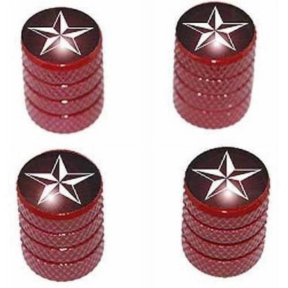 Nautical Star Black Tire Rim Wheel Aluminum Valve Stem Caps, Multiple ...