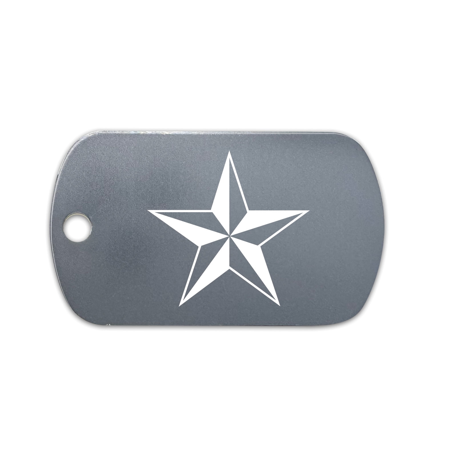 Nautical Star GI Dog Tag Aluminum Keychain with Custom Engraving ...