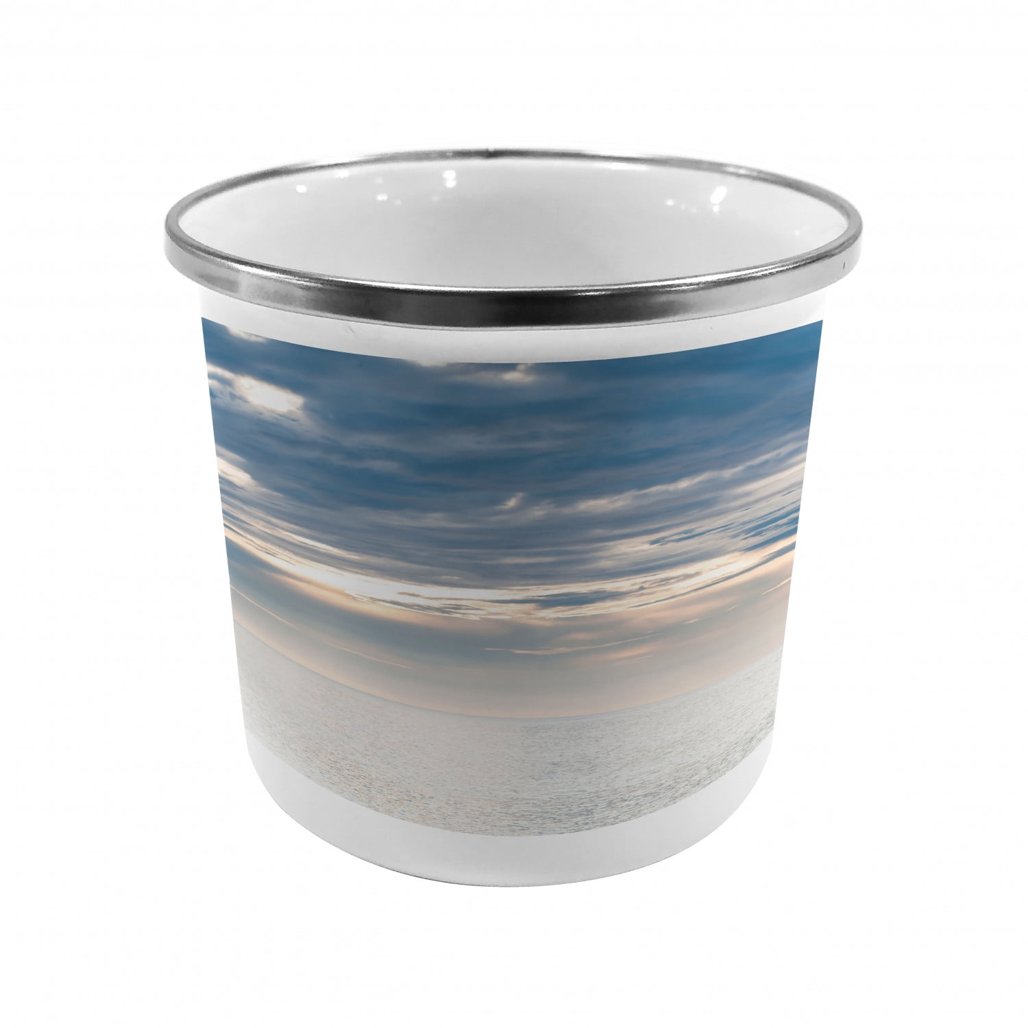 Nautical Steel Camping Mug, Sailing Yacht in the Morning Time on ...