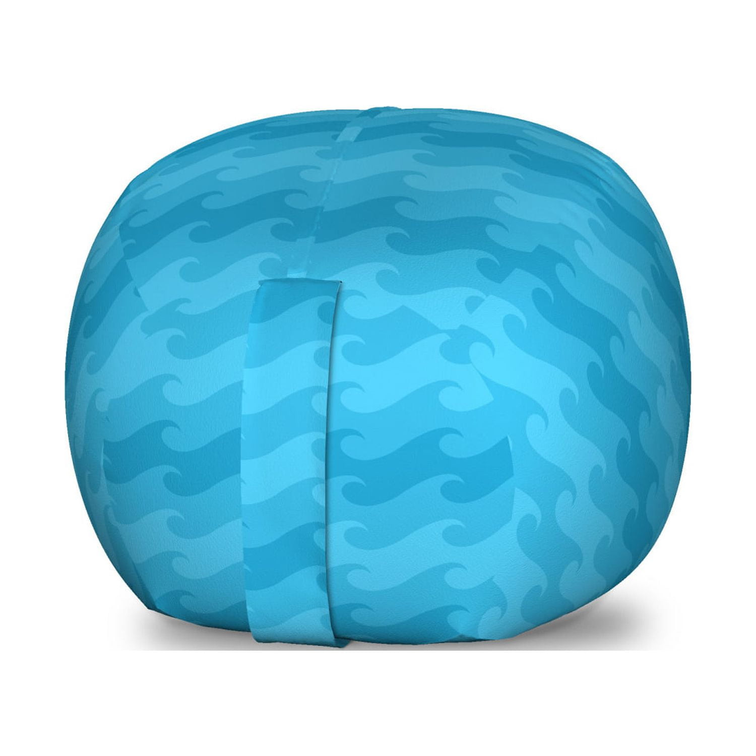 Nautical Storage Toy Bag Chair, Horizontally Flowing Waves Curves in ...