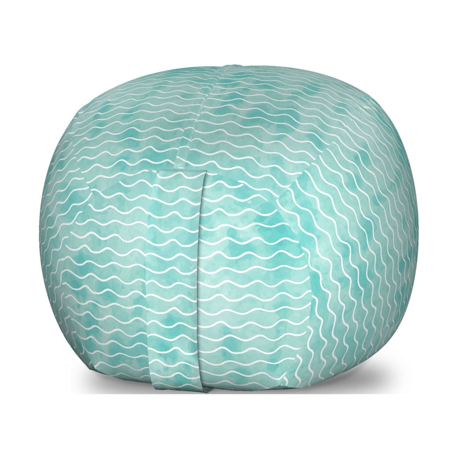Nautical Storage Toy Bag Chair, Soft Pastel Colored Ocean Sea Waves ...