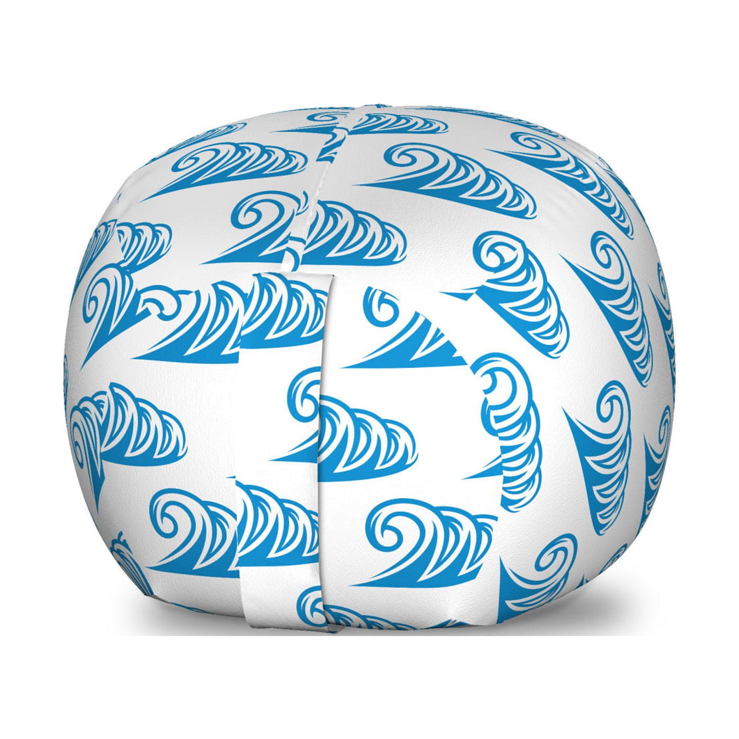 Nautical Storage Toy Bag Chair, Summer Themed Monochromatic Repeating ...