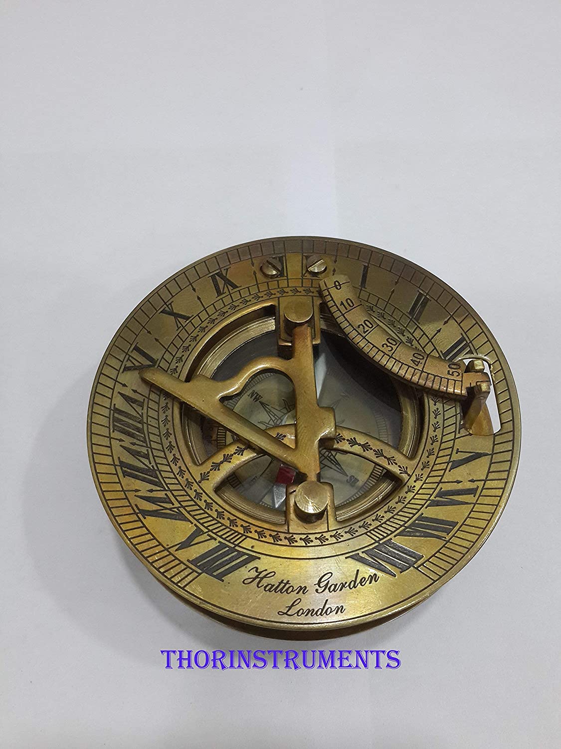 Nautical Sundial Brass Compass Sundial Clock Marine Nautical - Walmart.com