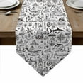 Nautical Table Runner Linen Burlap Table Runner 90 Inches Long Grey ...