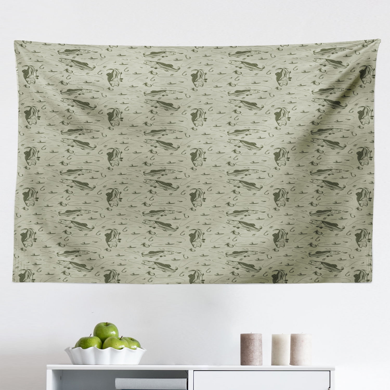 Nautical Tapestry, Continuous Outline Ocean Waves Swirling with Foam ...