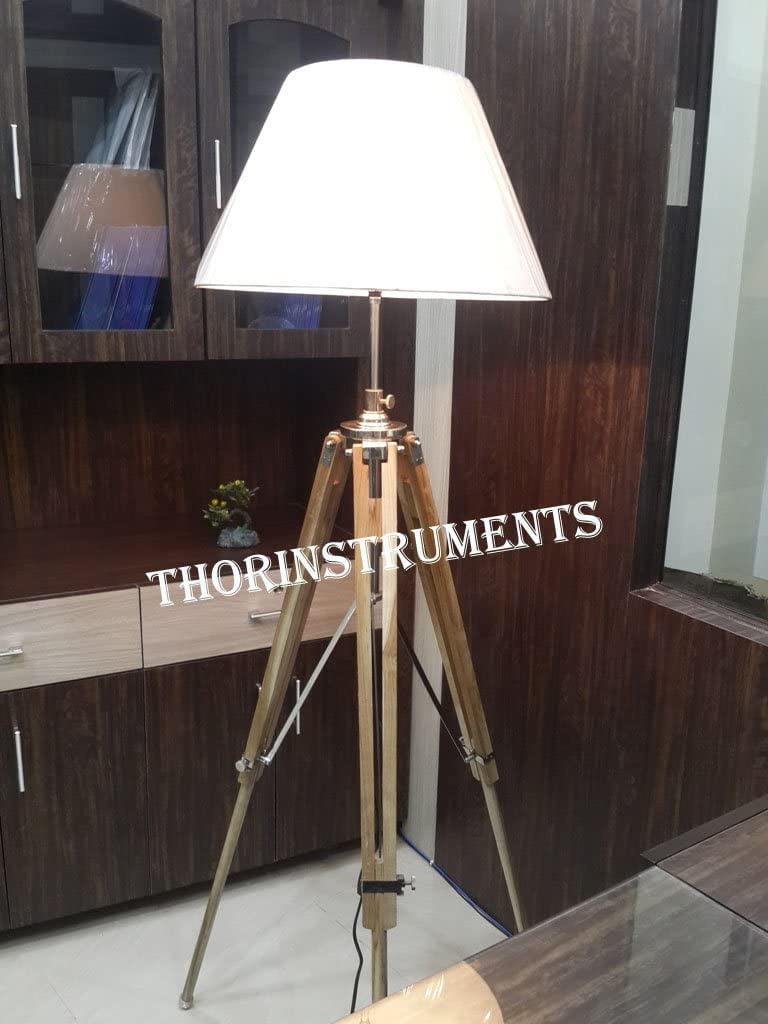 Nautical Teak Wood Floor Standing Study Room Purpose Lamp Base Only ...