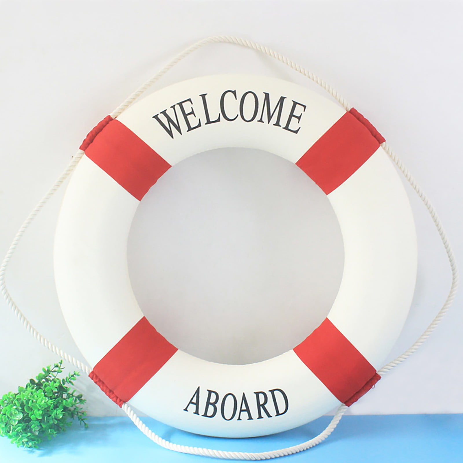 Nautical Theme Decoration Lifebuoy Wall Hanging Decor - Welcome Aboard ...