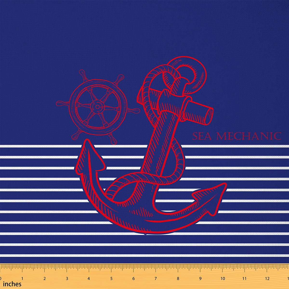 Nautical Theme Upholstery Fabric Boys Anchor Decorative Fabric,Ocean ...