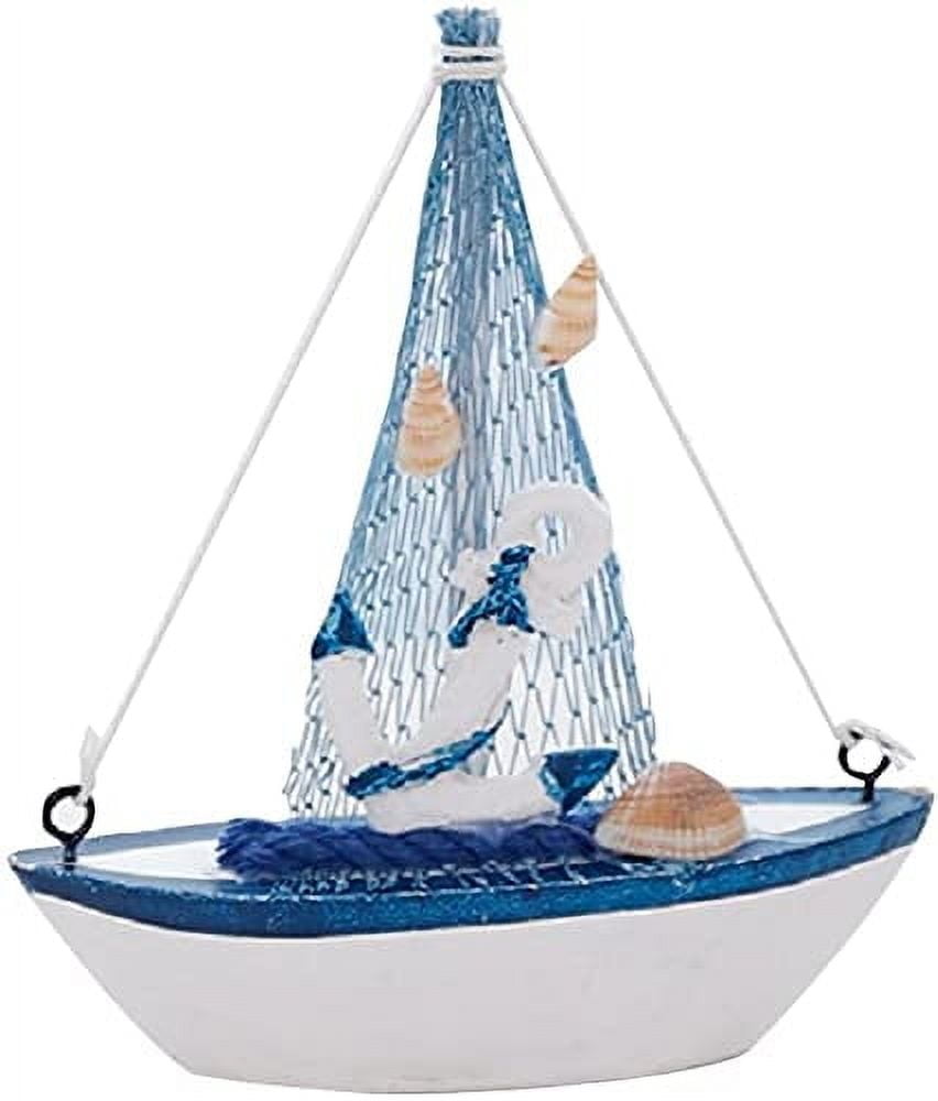 Nautical Theme Wood Ship Model Mini AIS1 Sailboat Figurines Wooden Cake ...