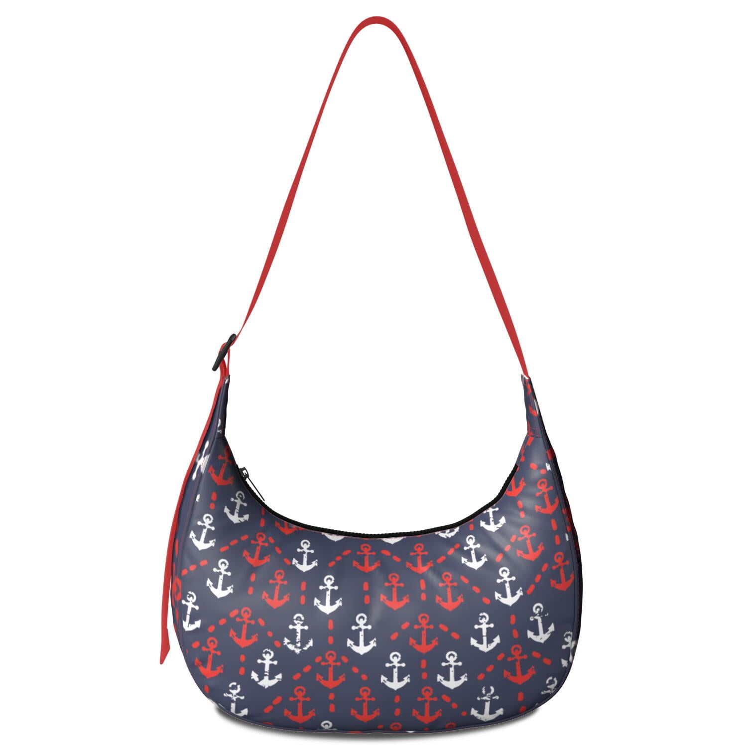 Nautical Themed Hobo Bag for Women – Water-Resistant Shoulder Tote with ...