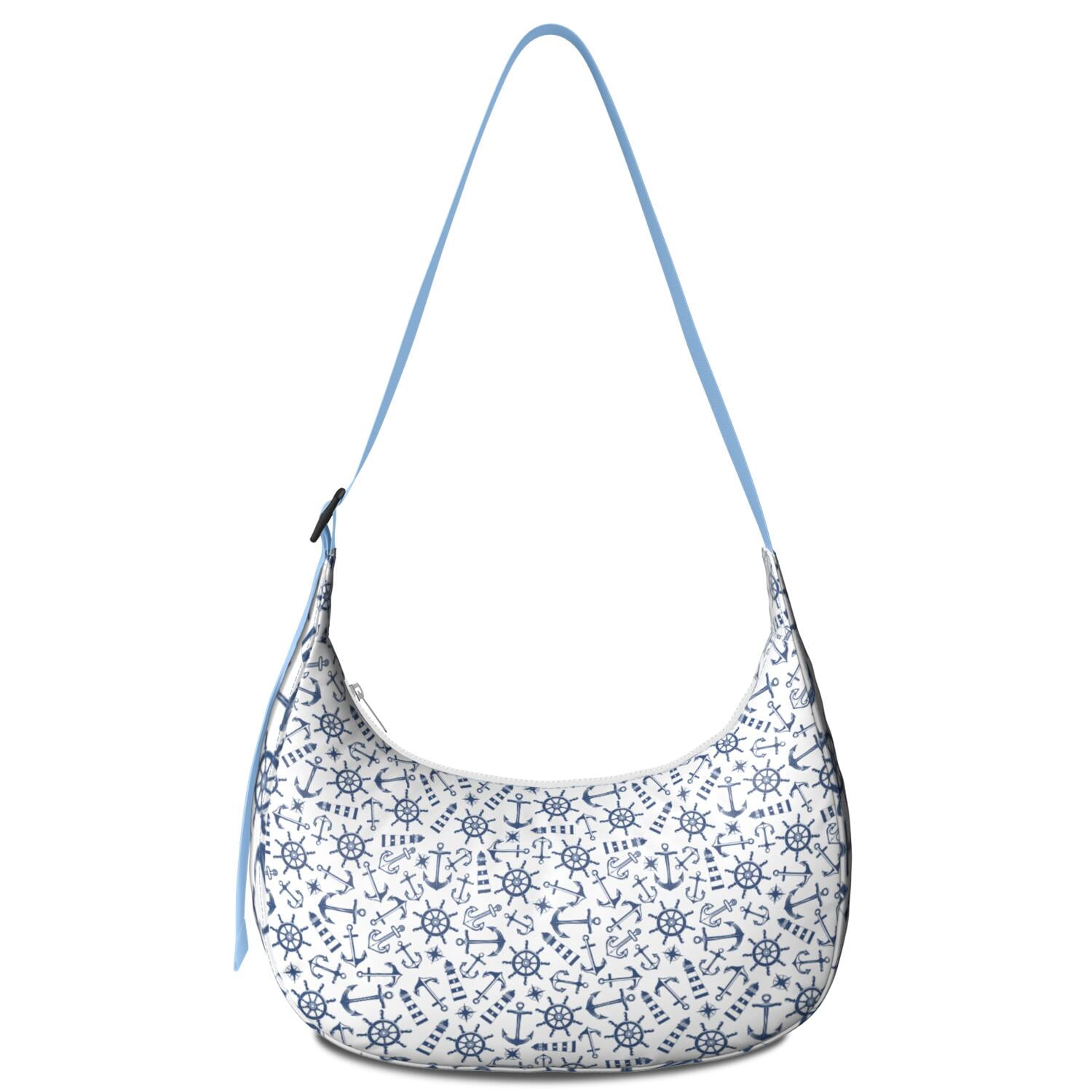 Nautical Themed Hobo Bag for Women – Water-Resistant Shoulder Tote with ...