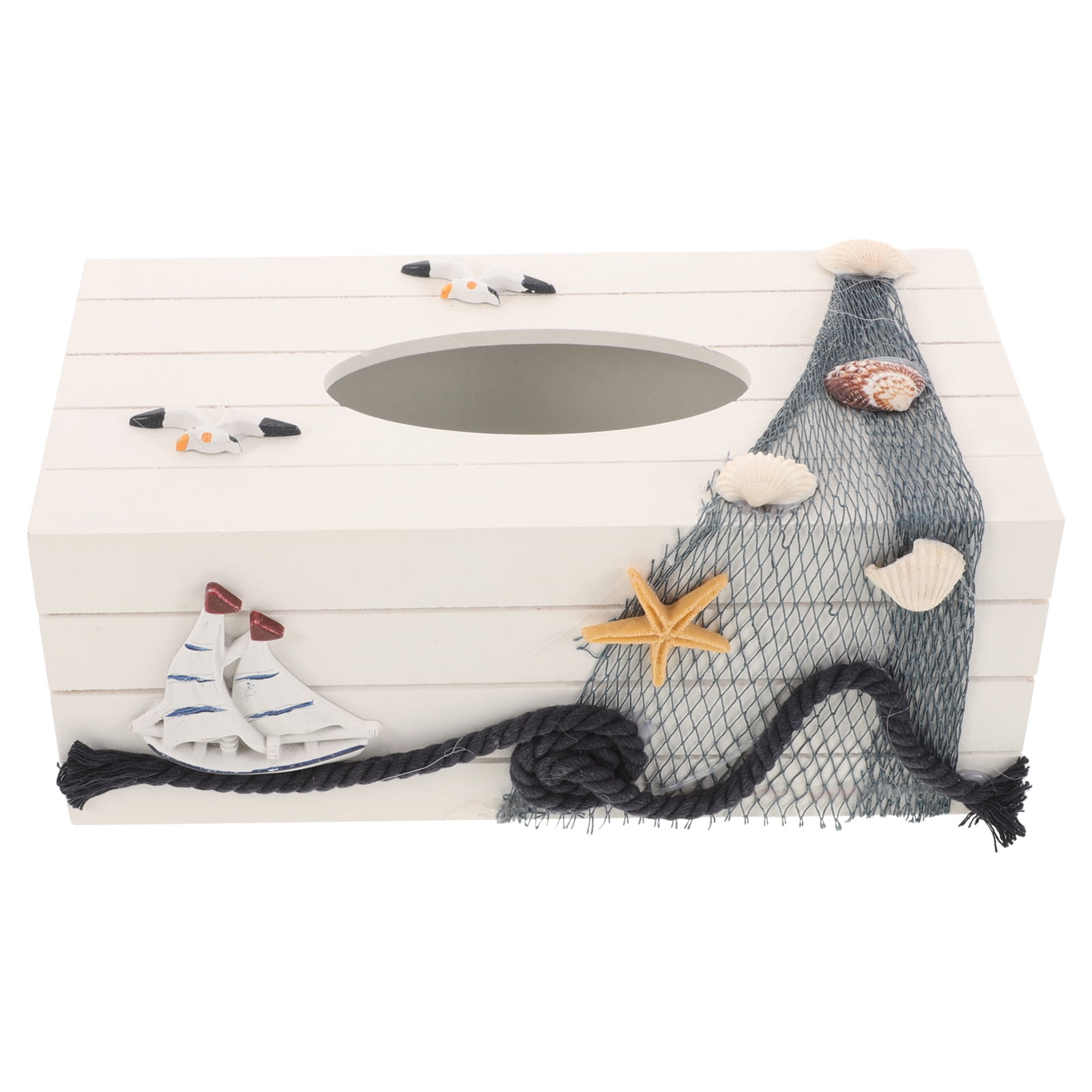Nautical Toilet Paper Holder Nautical Tissue Box Cover Print Tissue Box ...