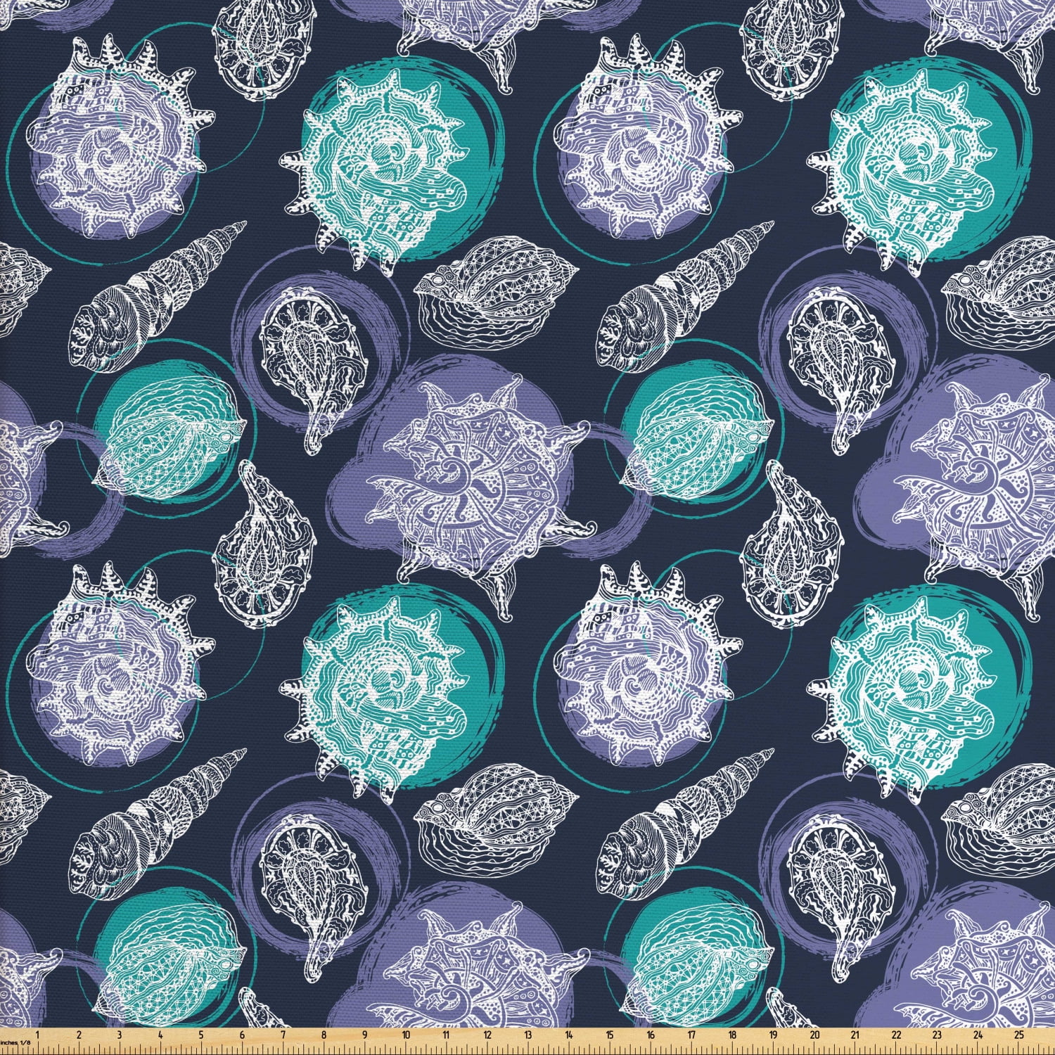 Ambesonne Nautical Fabric by the Yard Upholstery, Ocean Grunge ...