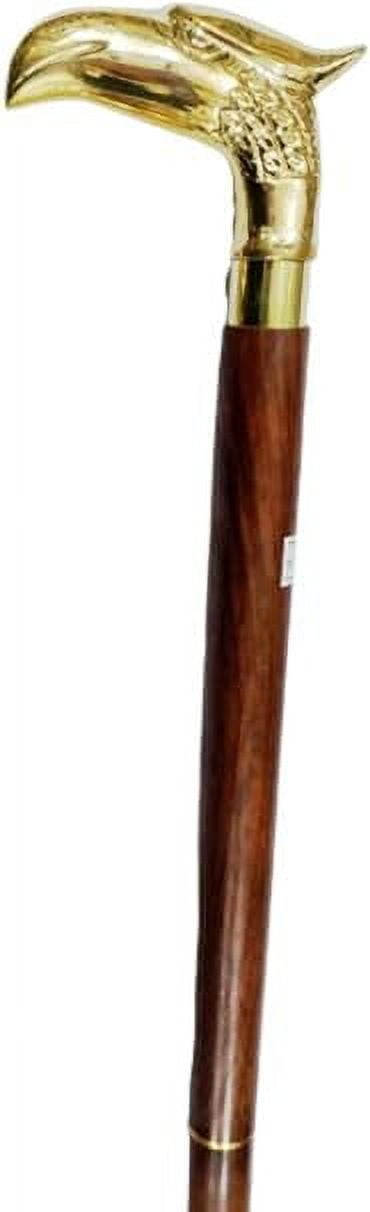 Nautical Vintage Cane Walking Stick Handle Eagle Head Cast Brass Gift ...