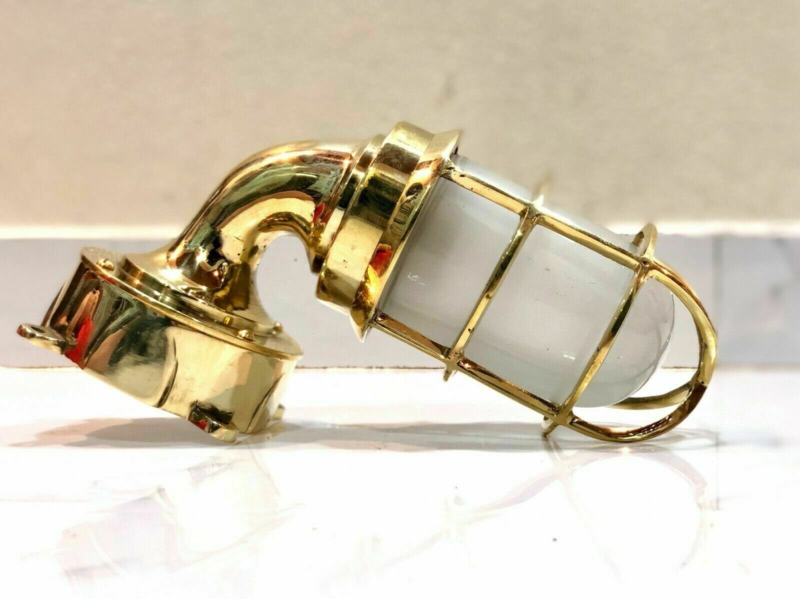 Nautical Vintage Ship Marine Solid Brass Swan Passageway Bulkhead Light ...