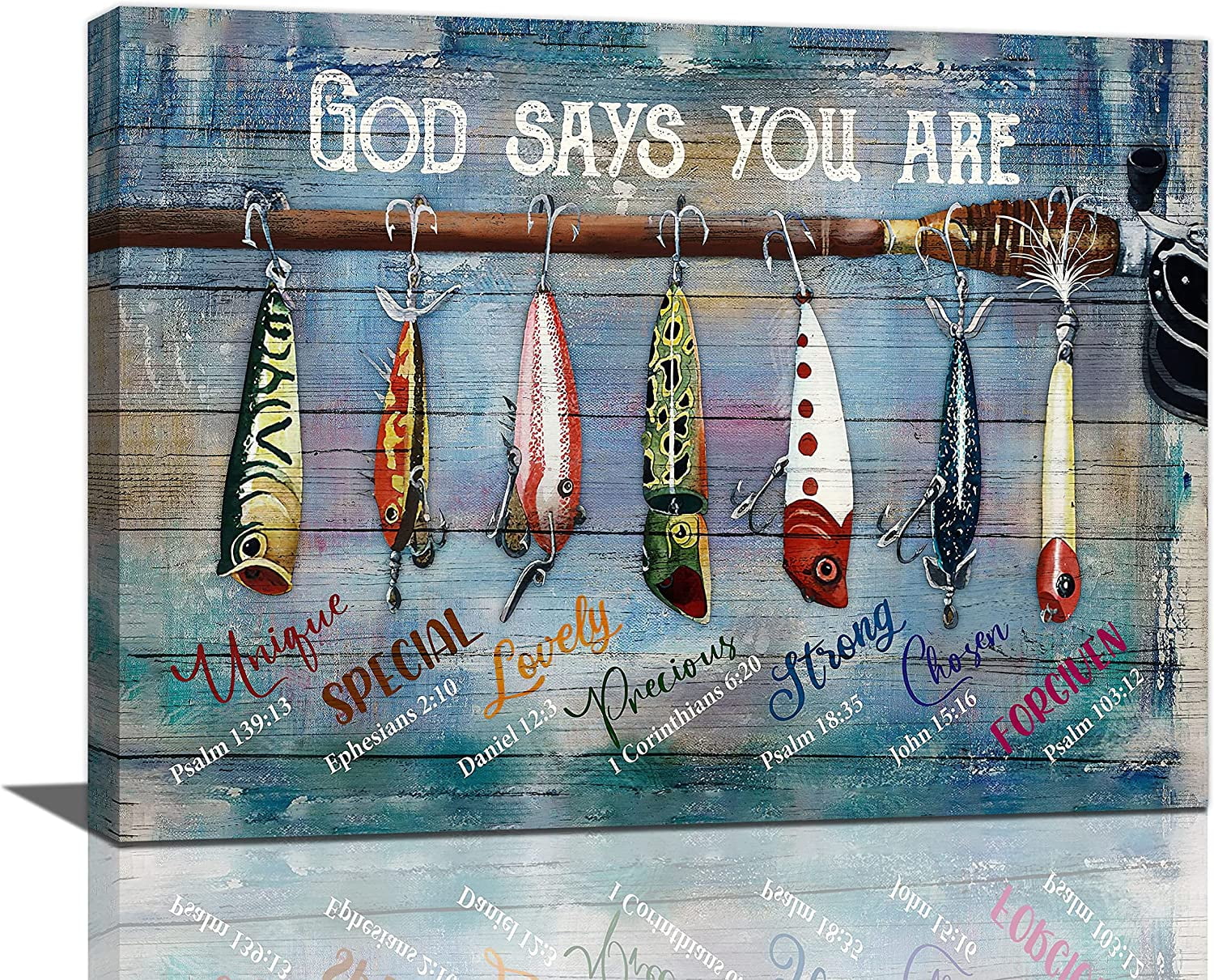 Nautical Wall Art Inspirational Scripture Fish Pictures Fishing Wall ...