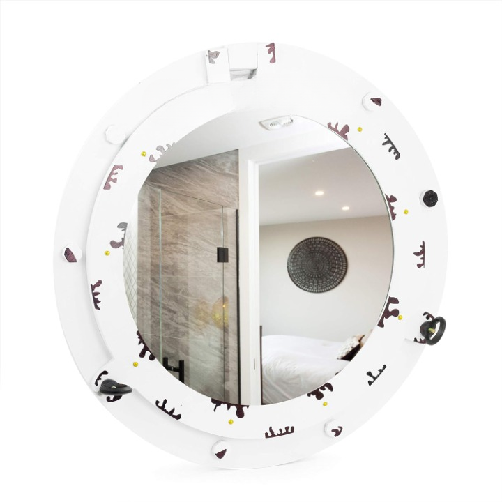 Nautical Wall Decor Wooden Handcrafted Porthole Mirror | Pirate' Ship ...