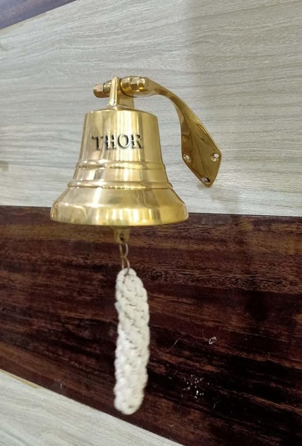 Nautical Wall Hanging Ship Bell Dinner Bell Tip Bell Indoor/Outdoor ...