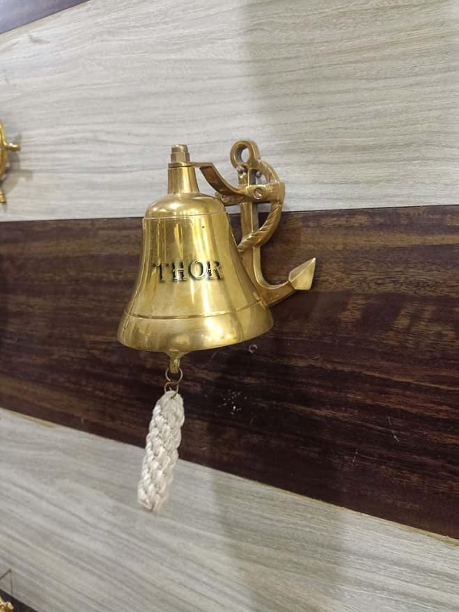 Nautical Wall Hanging Ship Bell Dinner Bell Tip Bell Indoor/Outdoor ...