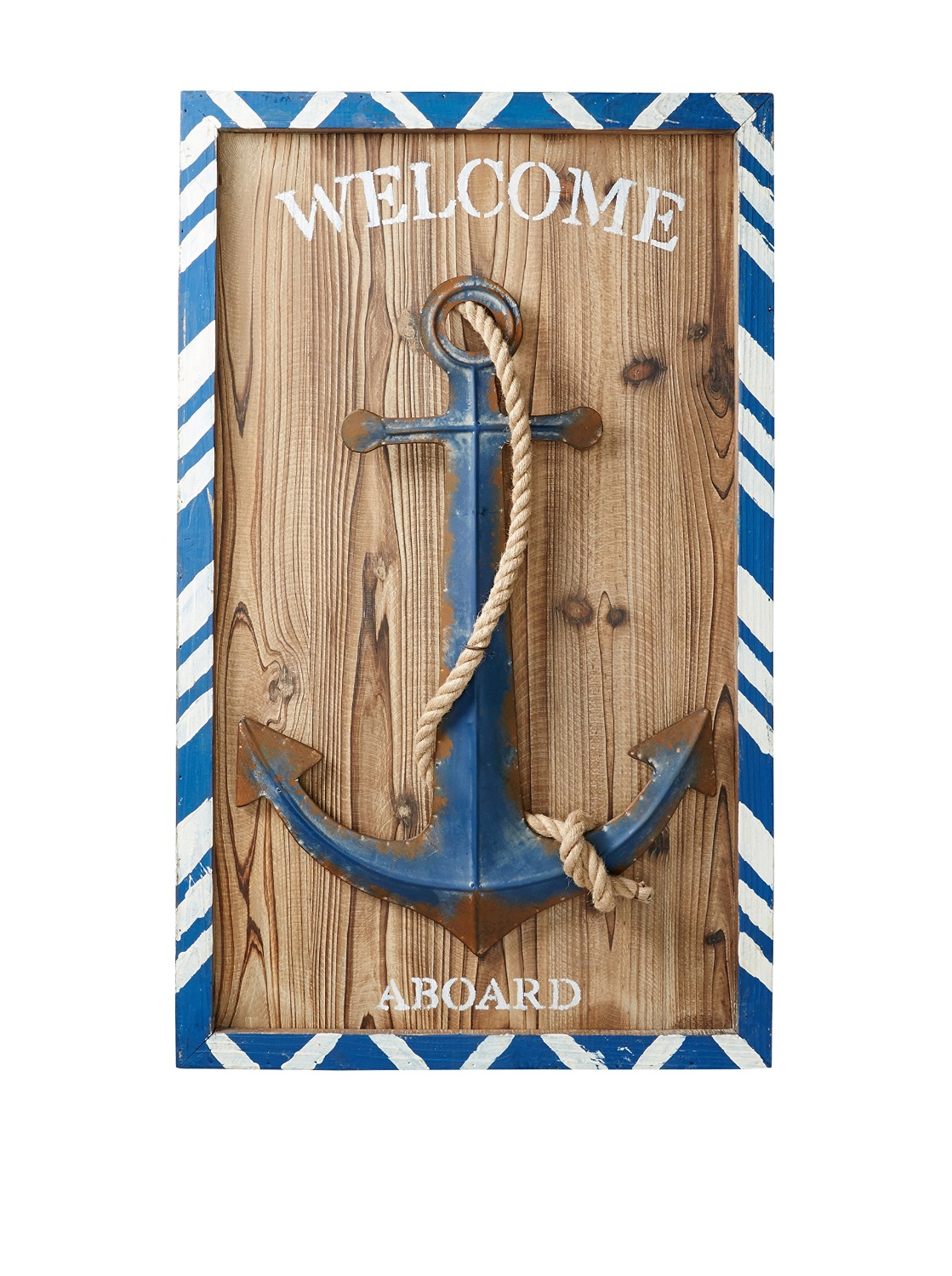Nautical Wood Metal Wall Anchor Plaque - Walmart.com