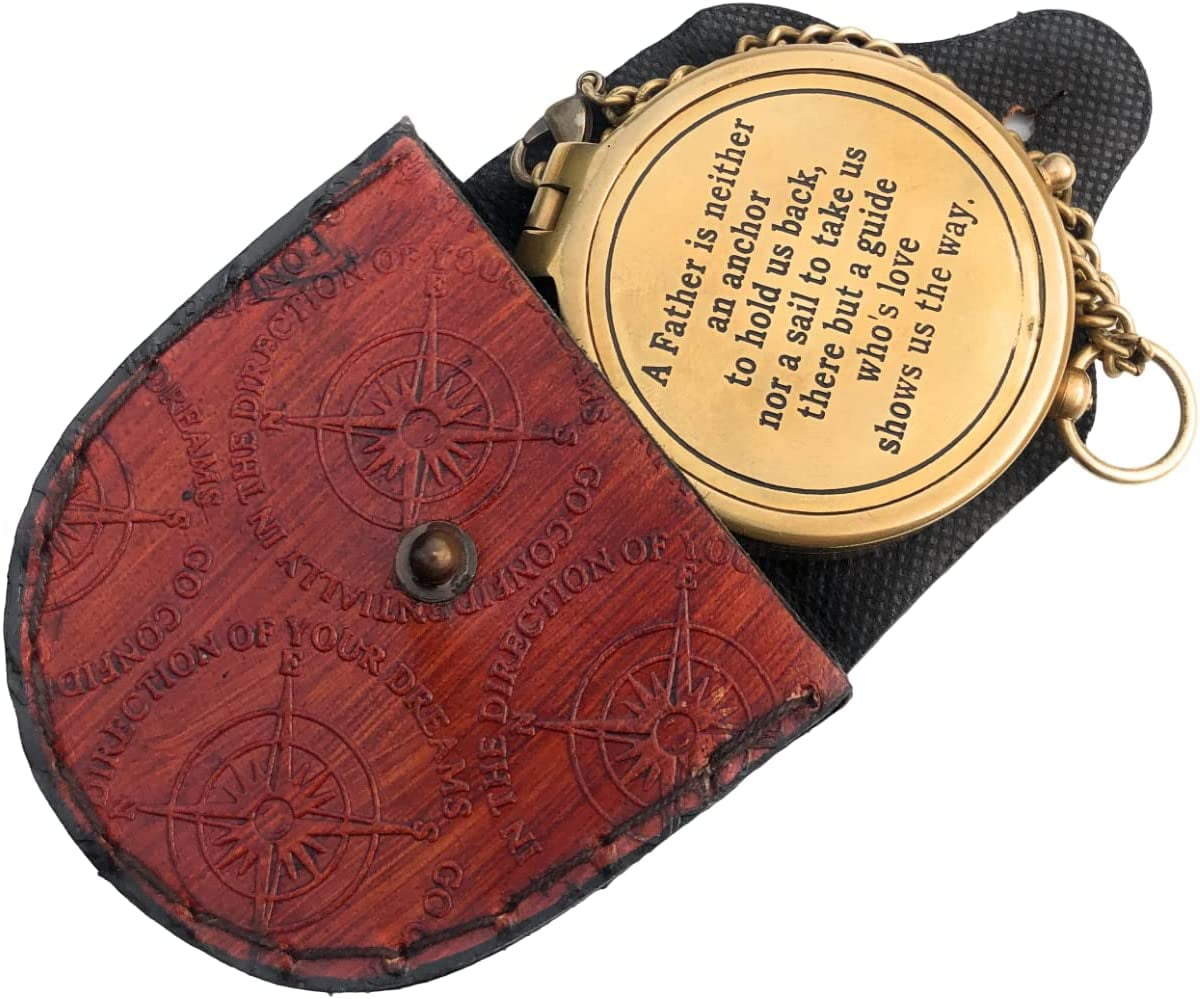 NauticalMart A Father is Neither an Anchor Engraved Compass Best Gift ...