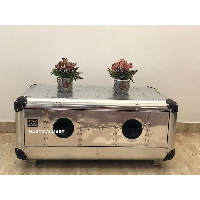 NauticalMart Aluminium Aviator Designer Blackhawk Coffee Table Vintage ...