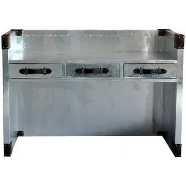 NauticalMart Aluminum Aviator Writing Desk Industrial Modern Home ...