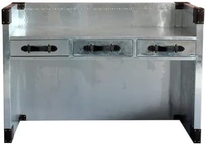 NauticalMart Aluminum Aviator Writing Desk Industrial Modern Home ...