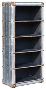 NauticalMart Aluminum Cabinet Bookshelf - Vintage Aircraft Aviator ...