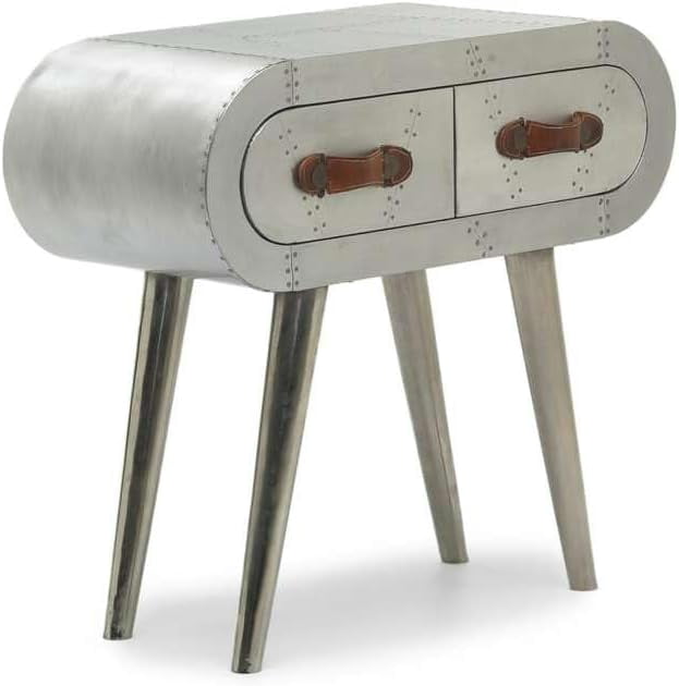 NauticalMart Aluminum Furniture Console Table Aviator Entryway Hallway ...