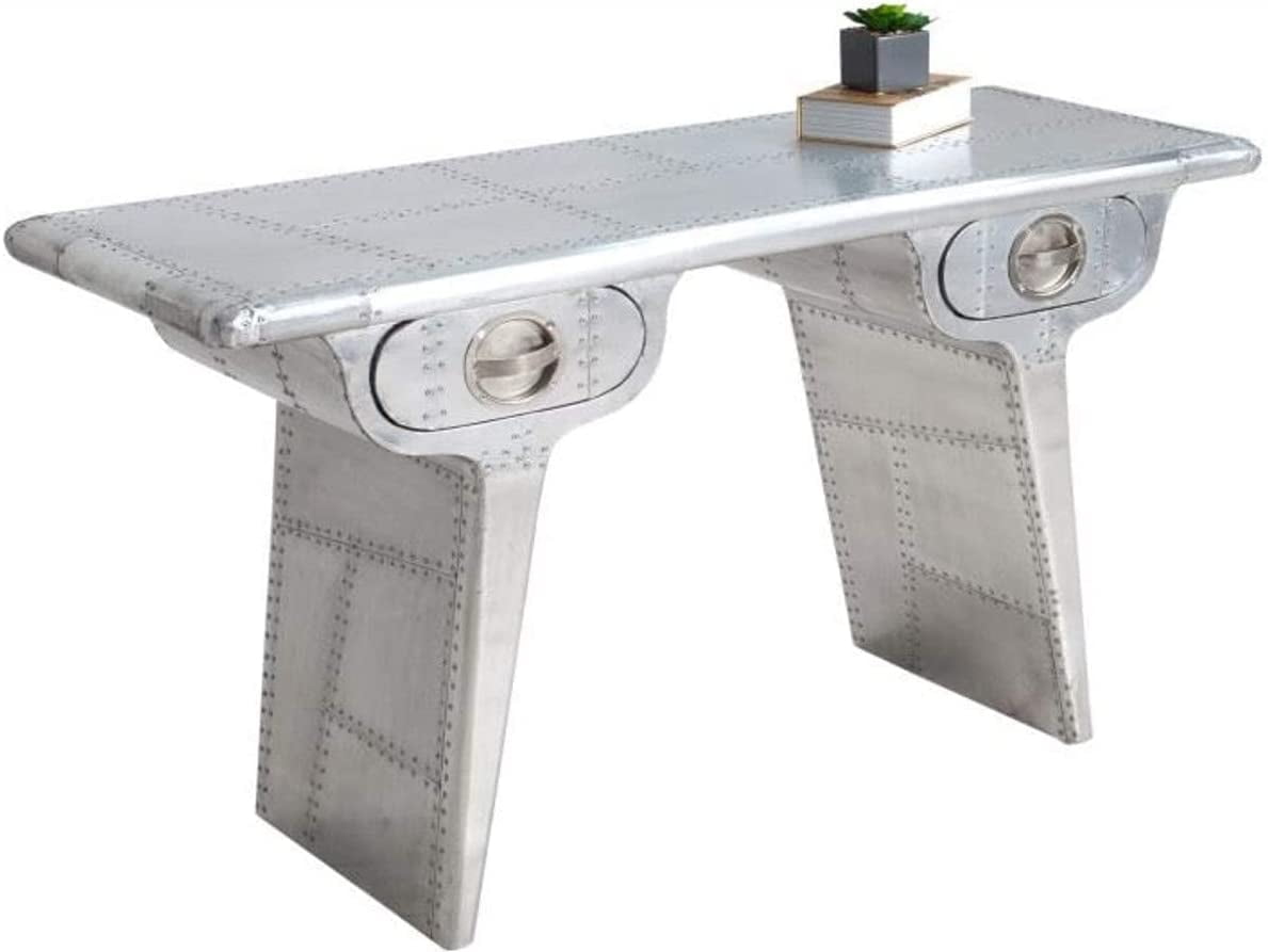 NauticalMart Aluminum Table Airplane Aviator Furniture Desk Home Office ...