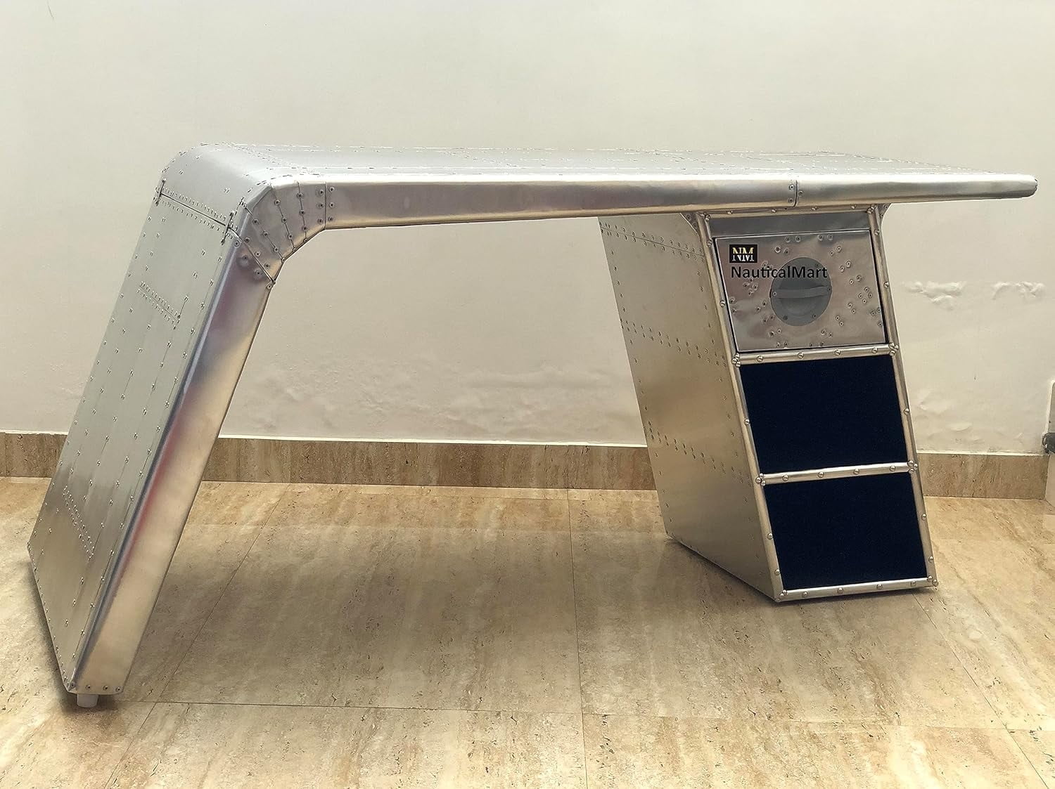 NauticalMart Aviator Airplane Wing Desk Aluminium Table Aviator Home Office Living Room ...