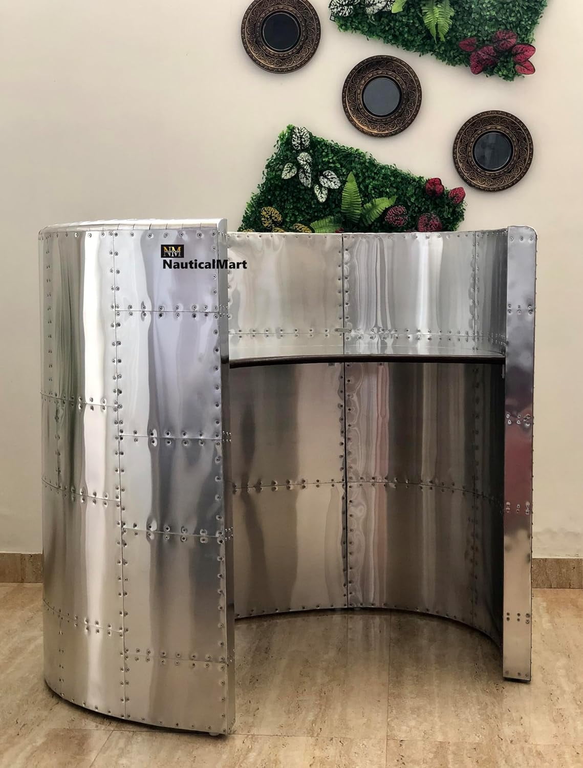 NauticalMart Aviator Cowling Desk Aviator Reception Bar Counter Table ...