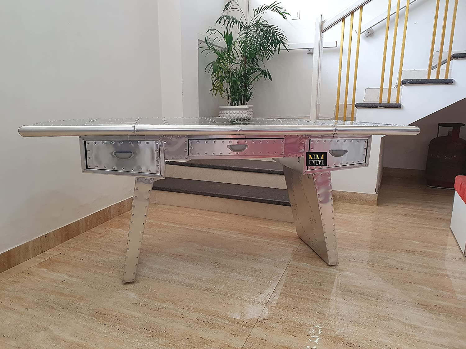 NauticalMart Aviator Executive Fighter Jet Wing Desk Polished Aluminum ...