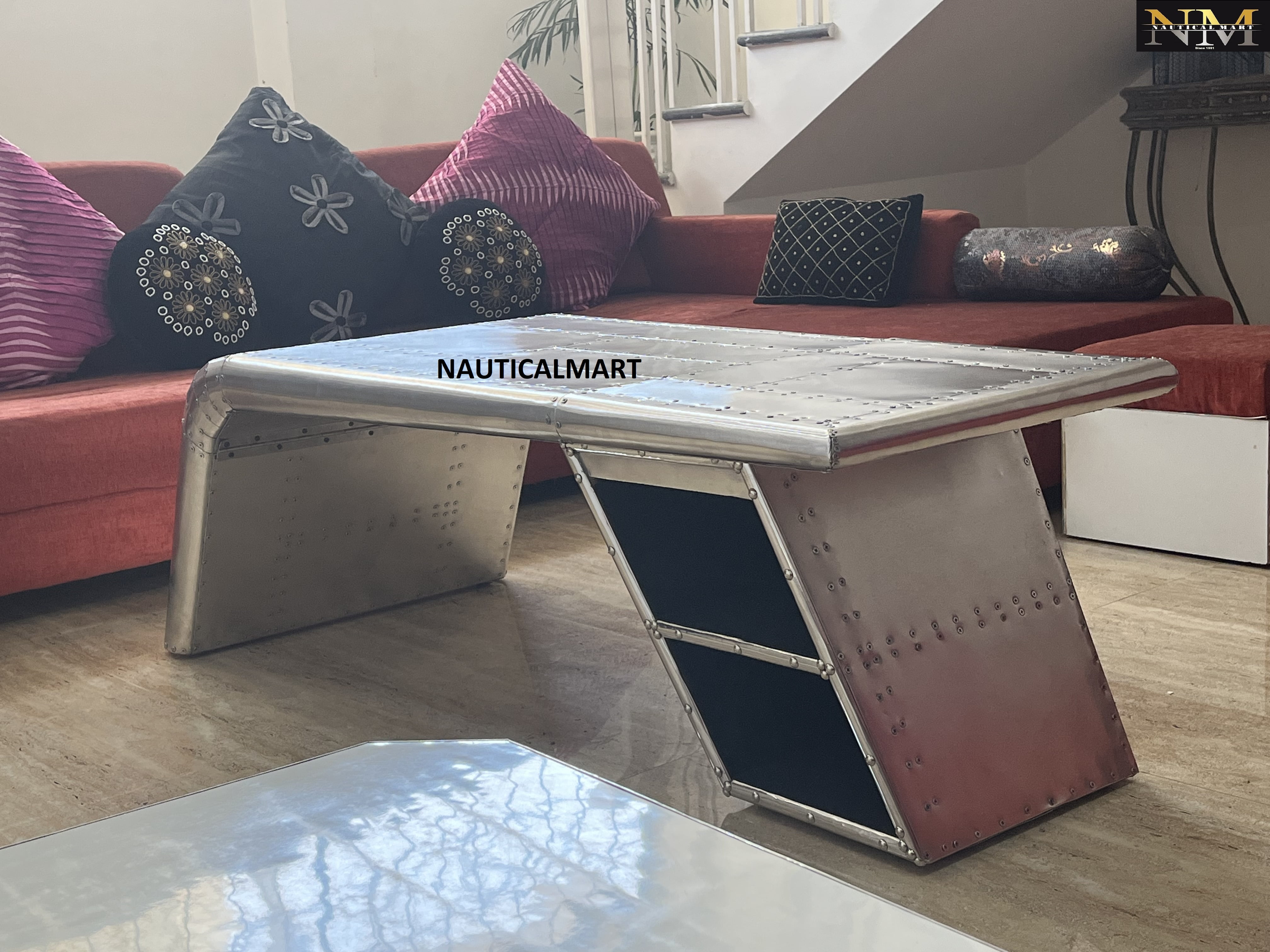 NauticalMart Aviator Furniture Wing Desk Metal Aluminium Aircraft Wing ...