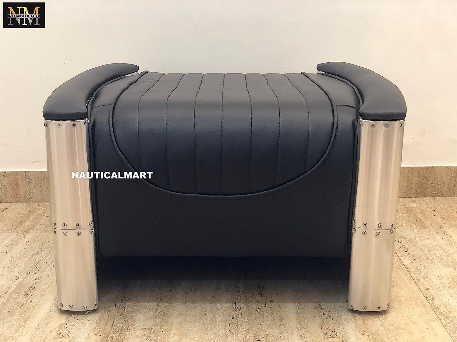 NauticalMart Aviator Ottoman Aluminium Chair Mid Century Vintage ...