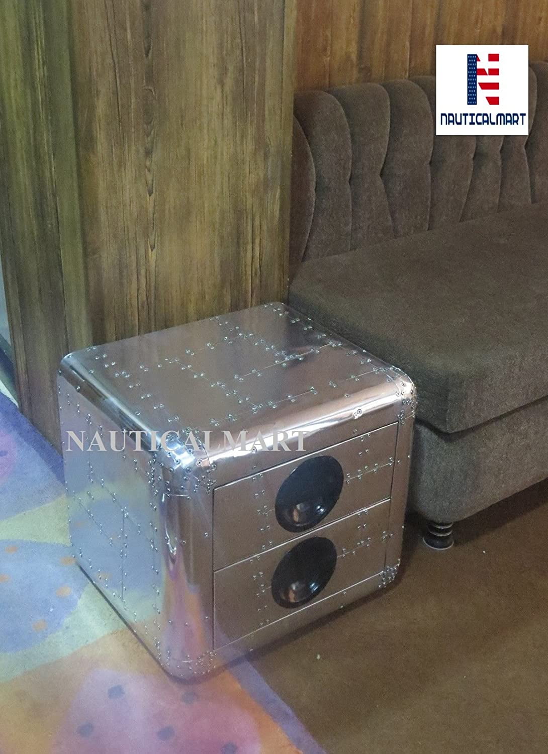 NauticalMart Aviator Side Table - Metal Side Table - Metal End Table ...