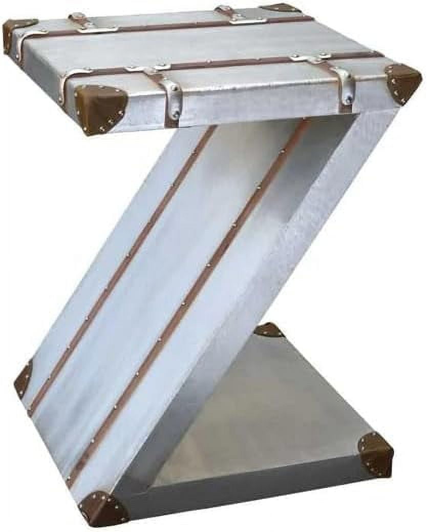 NauticalMart Aviator Z Shaped Industrial Side Table Aluminum Bedside ...