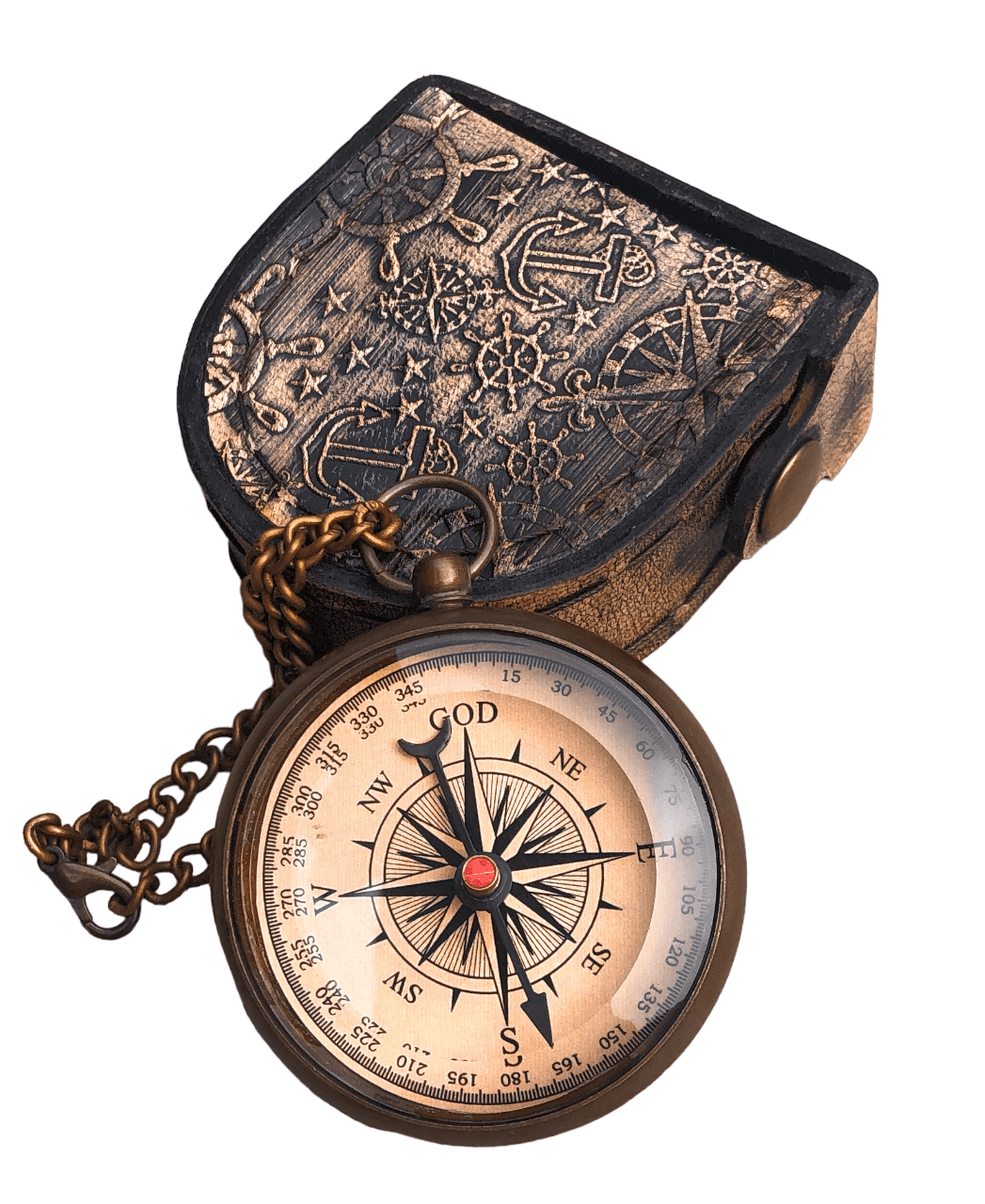 NauticalMart Brass Compass: God Guide Me Gift, For Men, Teens, Boys ...