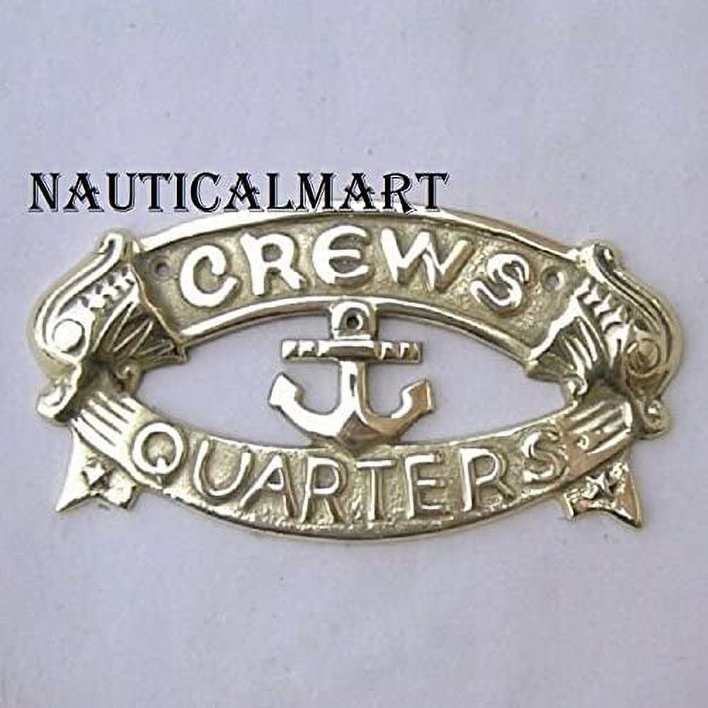 NauticalMart Brass Door Sign Crews Quarter - Walmart.com