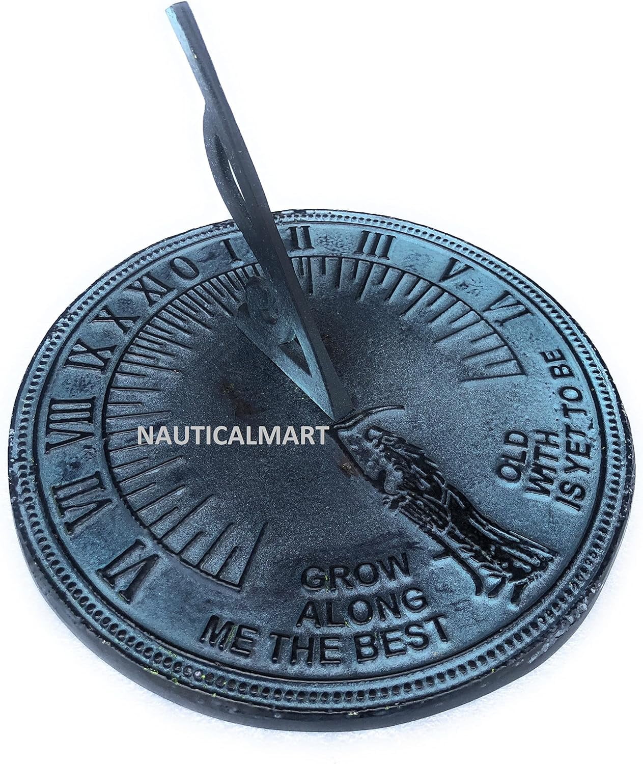 NauticalMart Brass Father Time Sundial with Verdigris Highlights ...