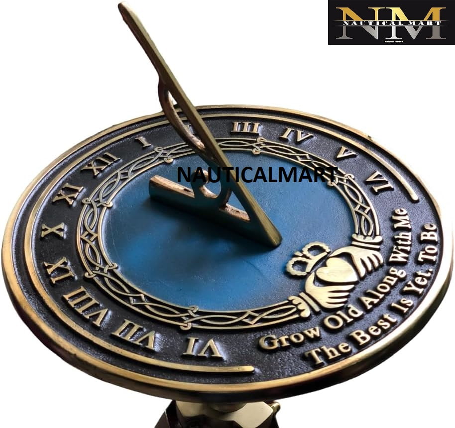 NauticalMart Brass Sundial Grow Old with Me Anniversary Sundial Unique ...