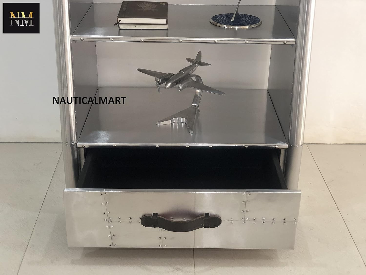 NauticalMart Designer Triangular Single Shelving Aviator Aluminium Open ...
