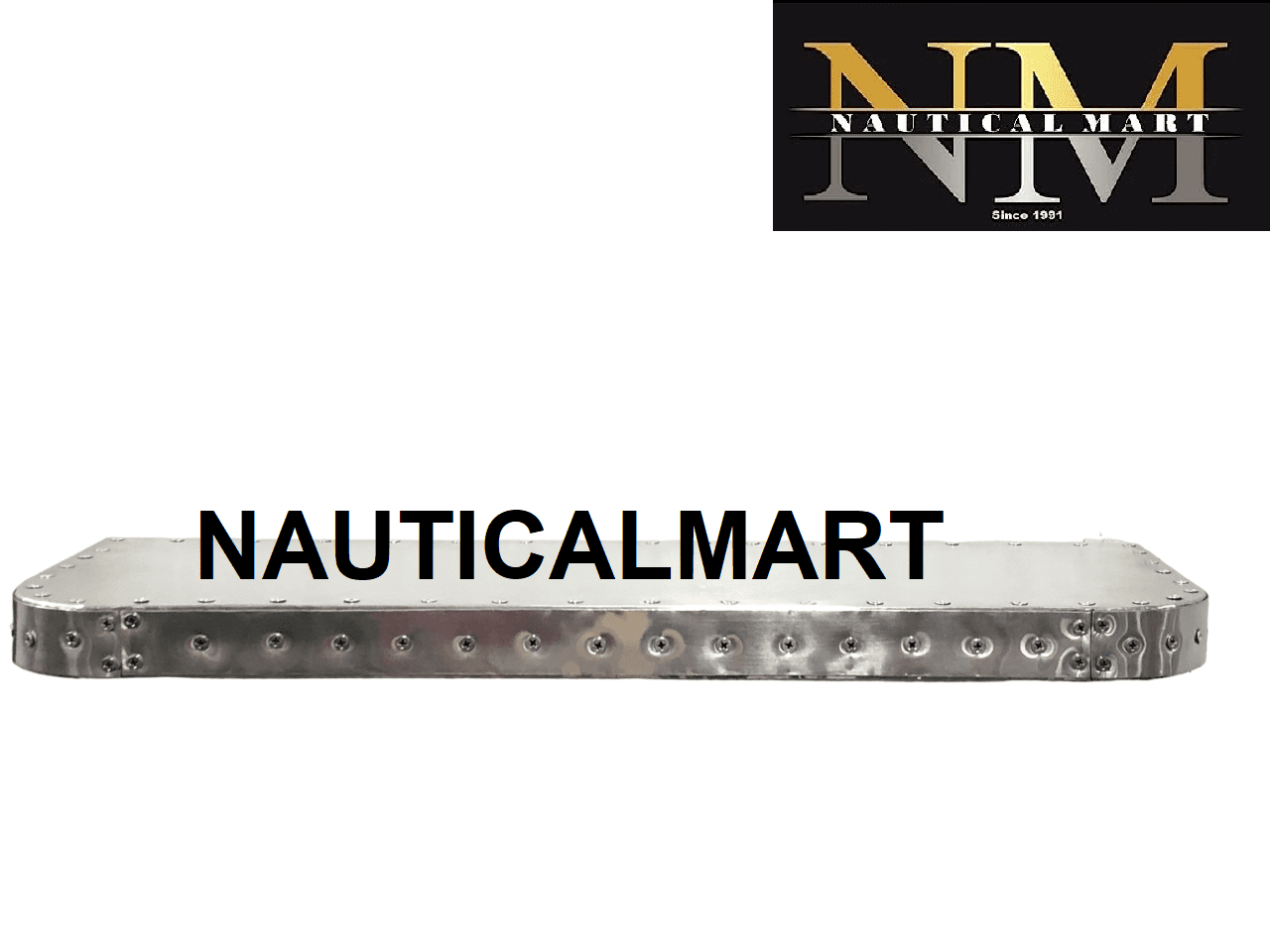NauticalMart Floating Metal Shelf Silver Finish Deco Rack Aluminum ...