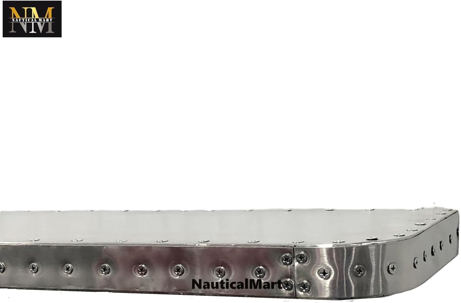 NauticalMart Floating Metal Shelf Silver Finish Deco Rack Aluminum ...
