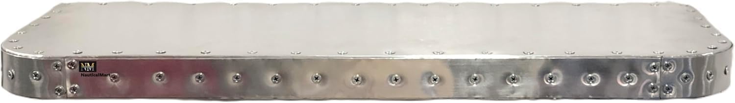 NauticalMart Floating Metal Shelf Silver Finish Deco Rack Aluminum ...