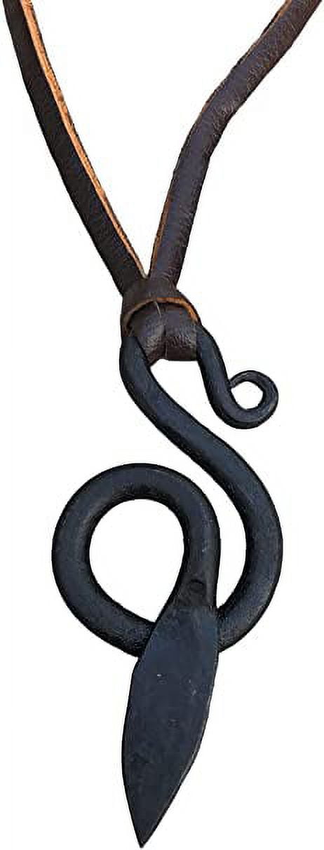 NauticalMart Hand-Forged Steel Serpent Pendant - Hammered Snake -Viking ...