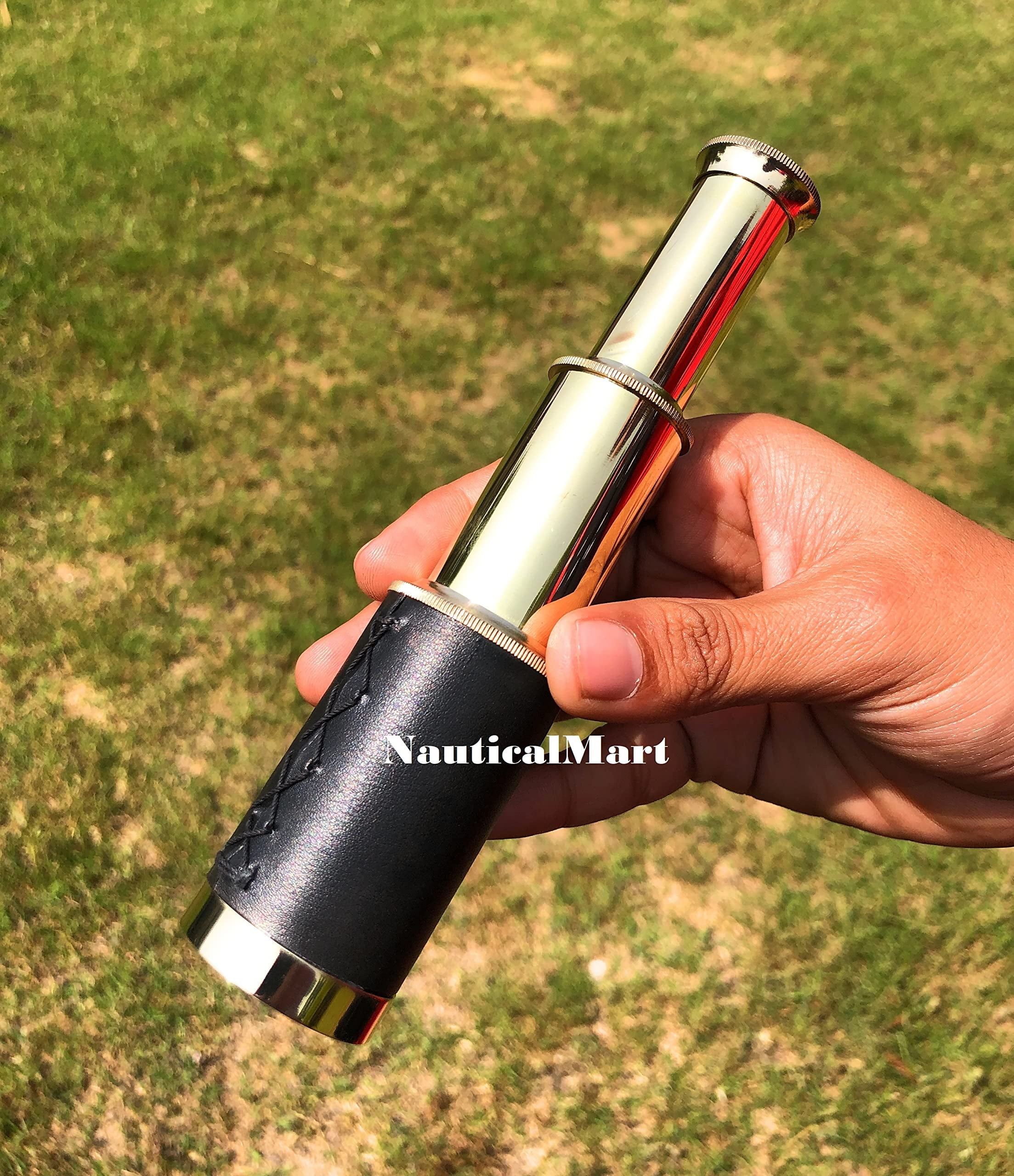 NauticalMart Handheld Brass Telescope Pirate Navigation 3X ...